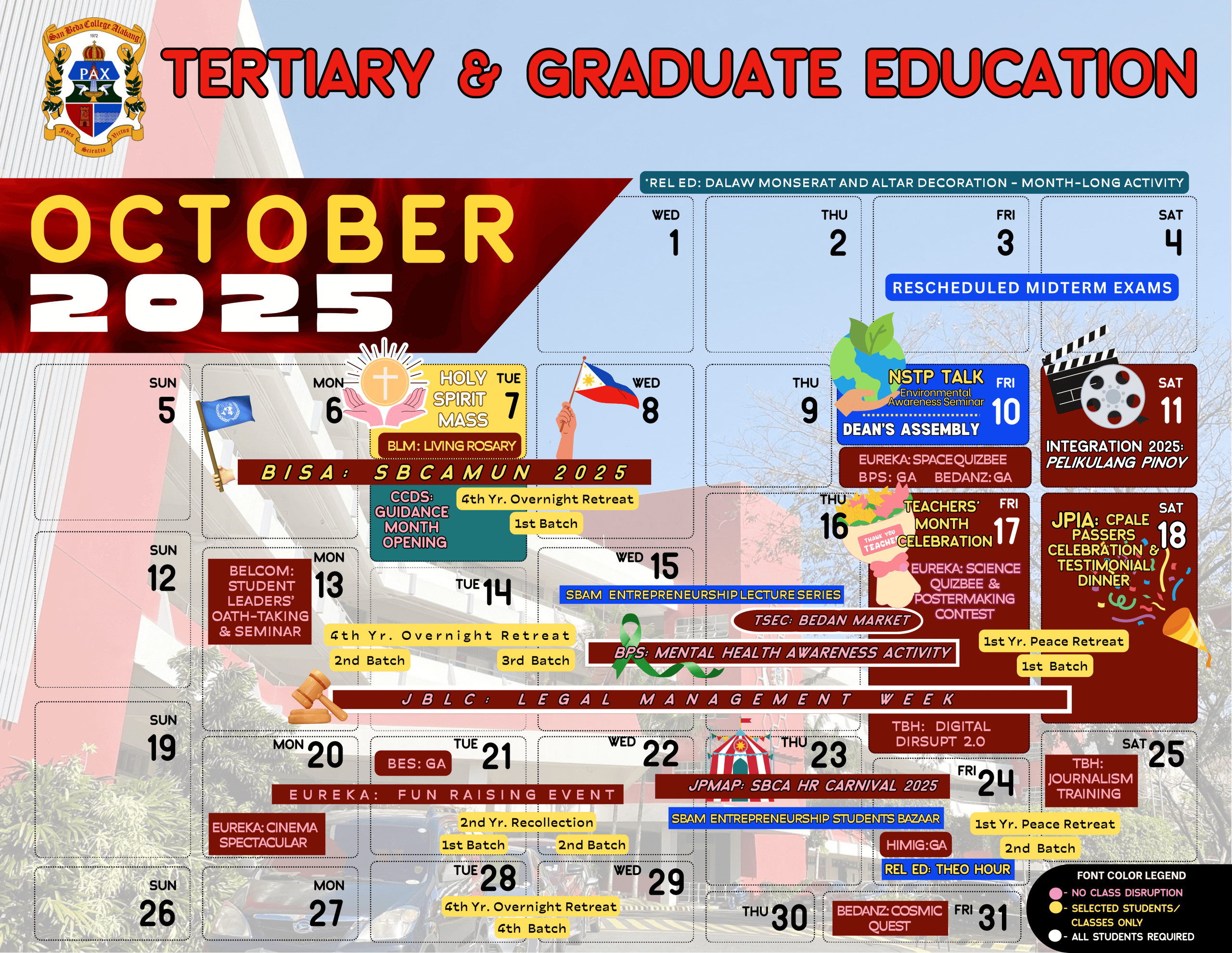 View the October 2025 Events for the Tertiary and Graduate Schools 👉 ...