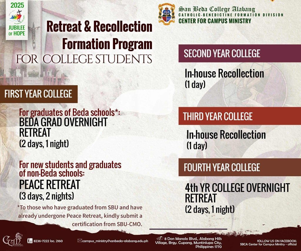 4th Year Overnight Retreat (Batch 1) - San Beda College Alabang